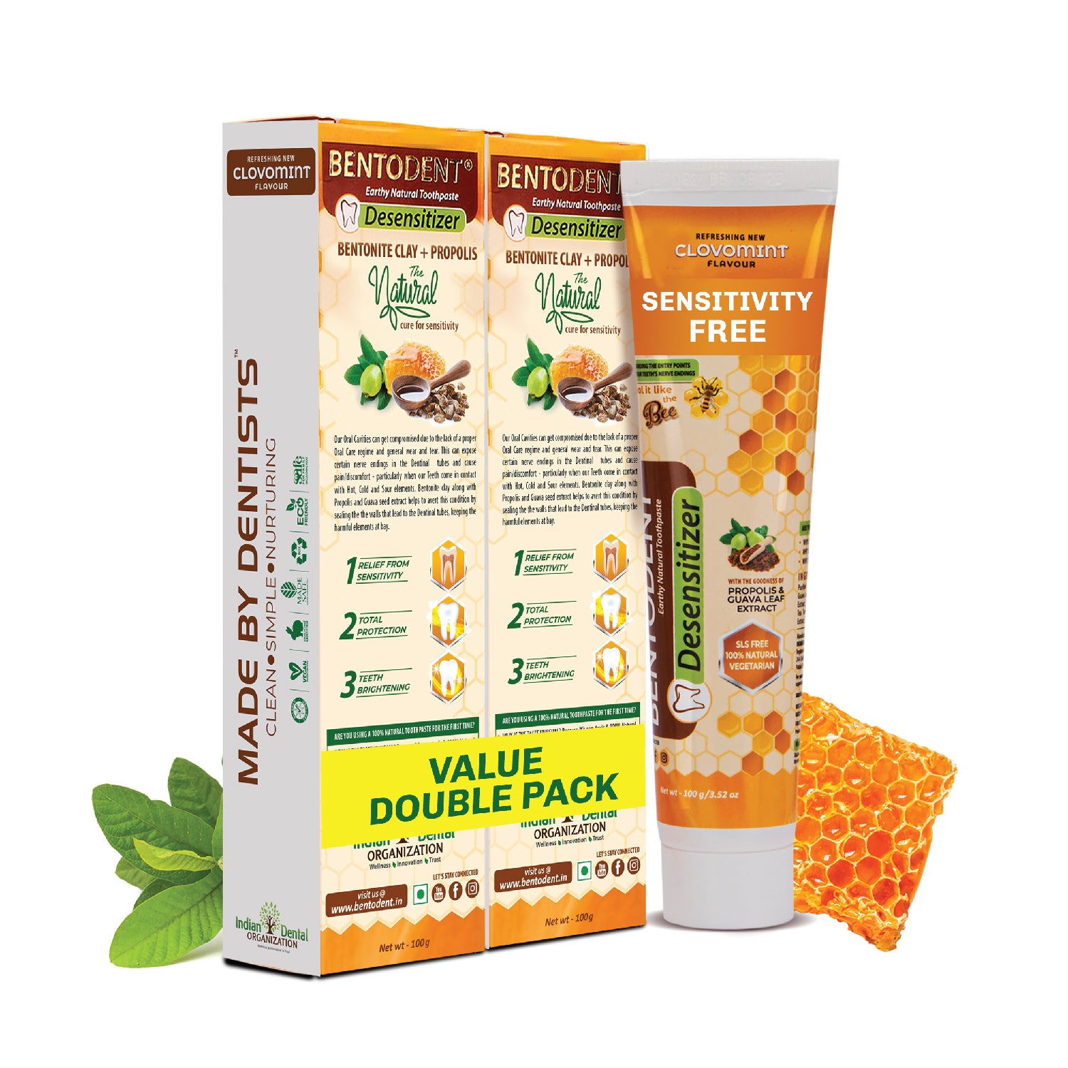 Bentodent Toothpaste - Desensitizer Natural Sensitivity Relief Toothpa